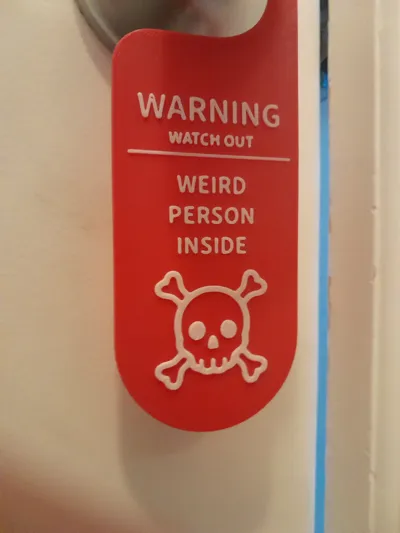 weird person door sign by MoonPie - MakerWorld