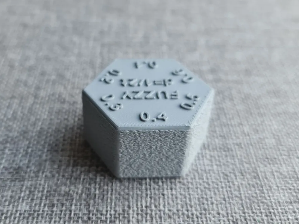 (Remix) Fuzzy Skin Test Hexagon - Free 3D Print Model - MakerWorld