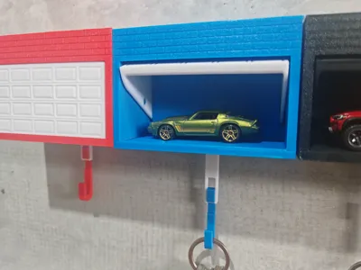 Car Garage Key Holder with Opening Door - Free 3D Print Model - MakerWorld