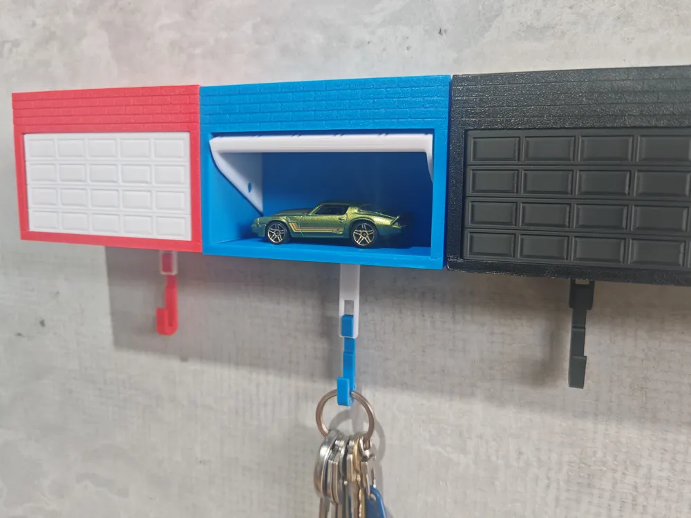 Car Garage Key Holder with Opening Door by 小厮工作室 MakerWorld: Download ...
