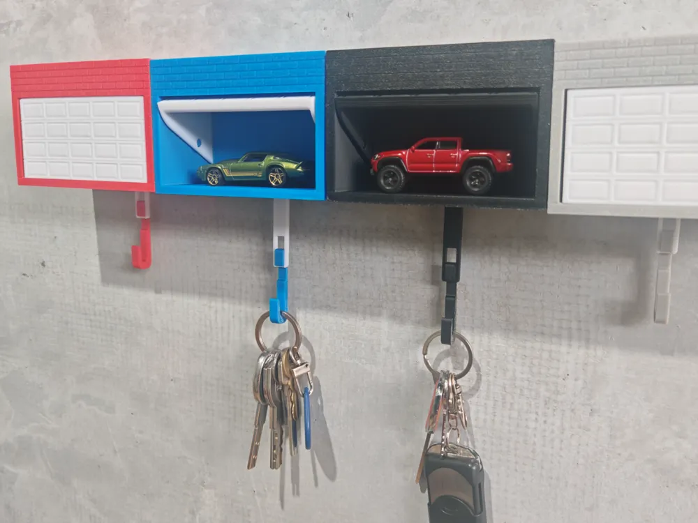 Car Garage Key Holder with Opening Door by 小厮工作室 MakerWorld: Download ...