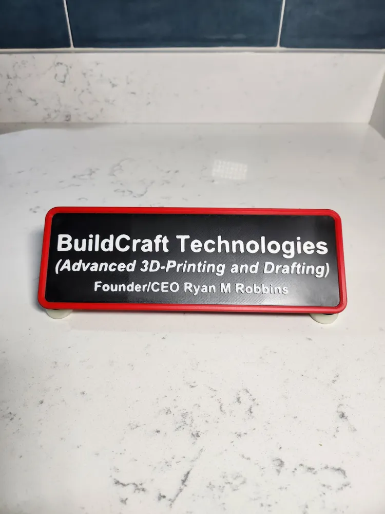 Magnetic Name Plate by BuildCraft Technologies MakerWorld: Download ...
