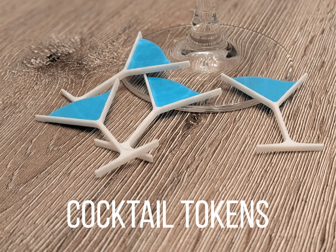 Martini Cocktail Tokens - Free 3D Print Model - MakerWorld