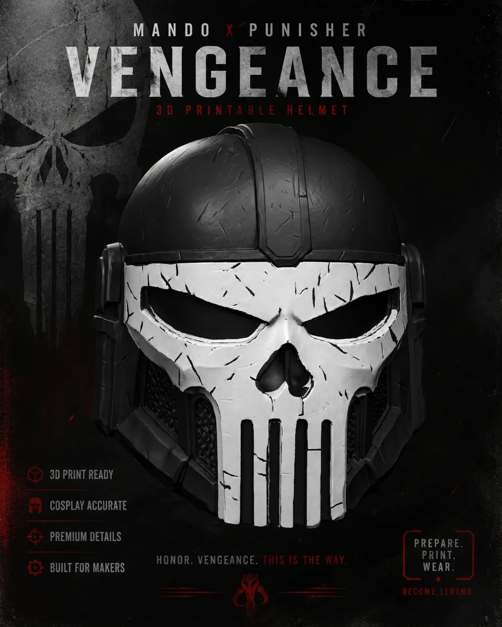 Mando/Punisher helmet "request" - Free 3D Print Model - MakerWorld