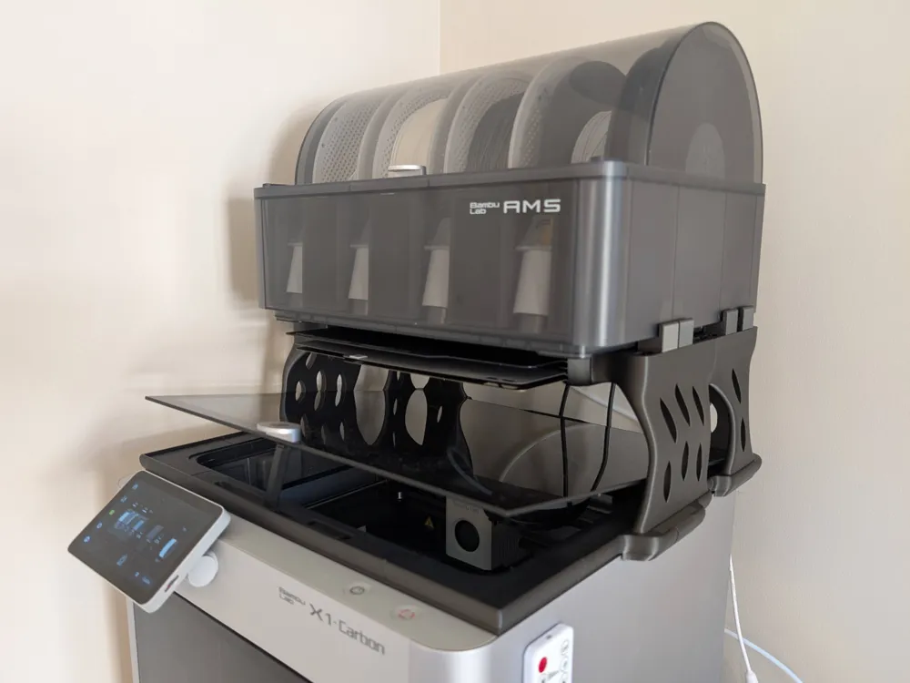 AMS Riser (+ Plates Holder) for X1C and P1S - Free 3D Print Model ...