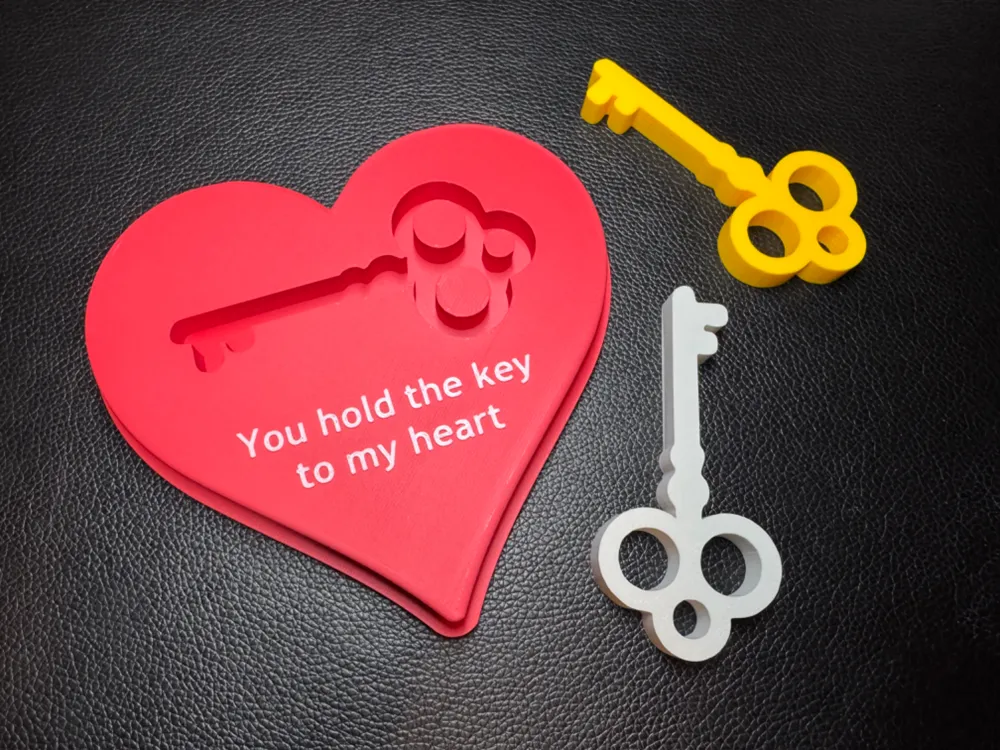 Love Heart Key Slot Gift by Phil3DPrints - MakerWorld