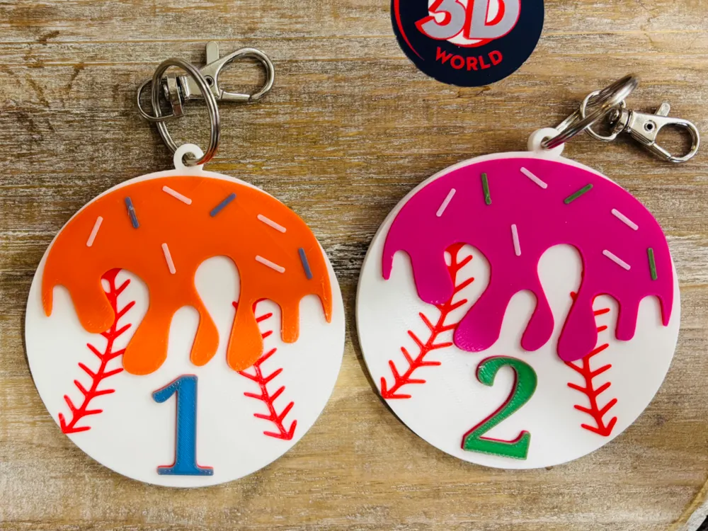Baseball drip keychain by Jackson's 3D World MakerWorld: Download Free ...
