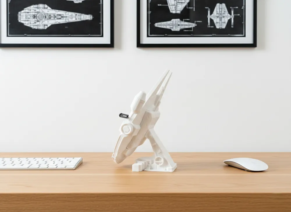 Falcon Dock Desk Clock - Free 3D Print Model - MakerWorld