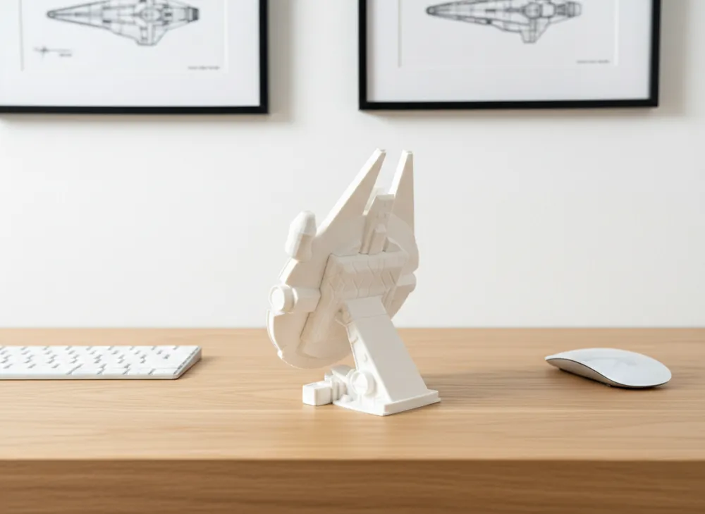 Falcon Dock Desk Clock - Free 3D Print Model - MakerWorld