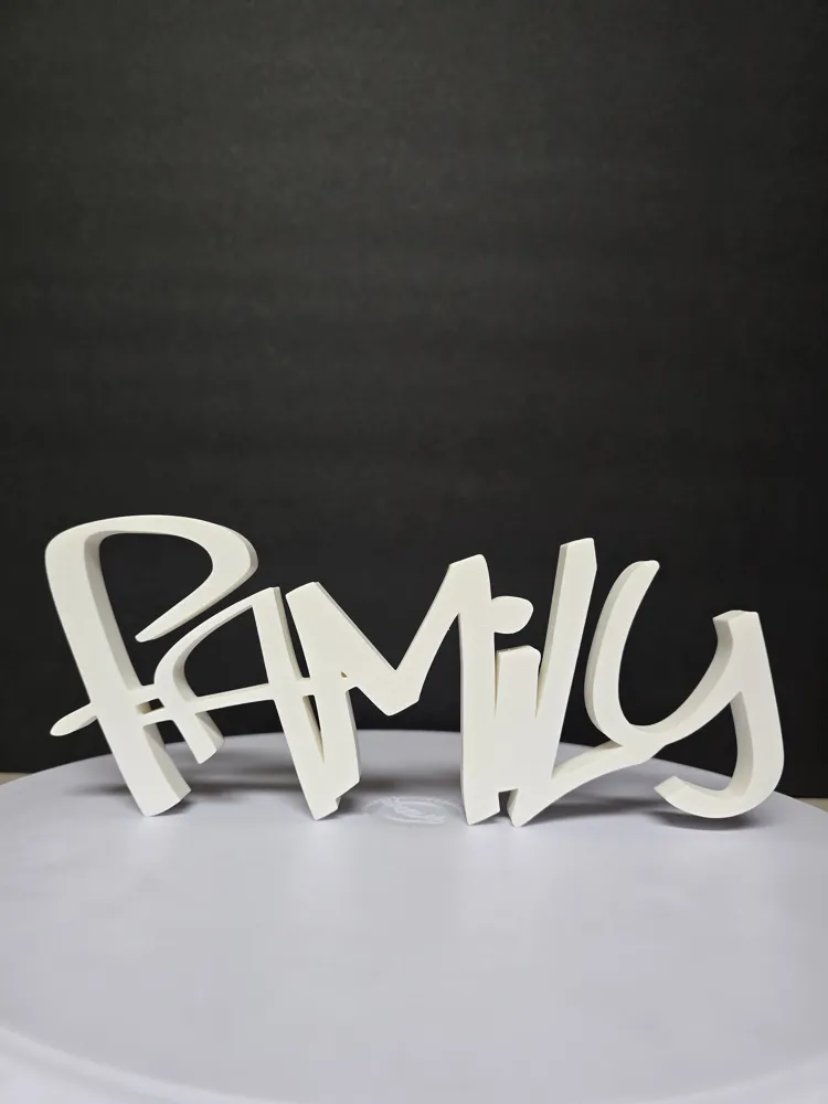 Family Graffiti Style Lettering - Free 3D Print Model - MakerWorld
