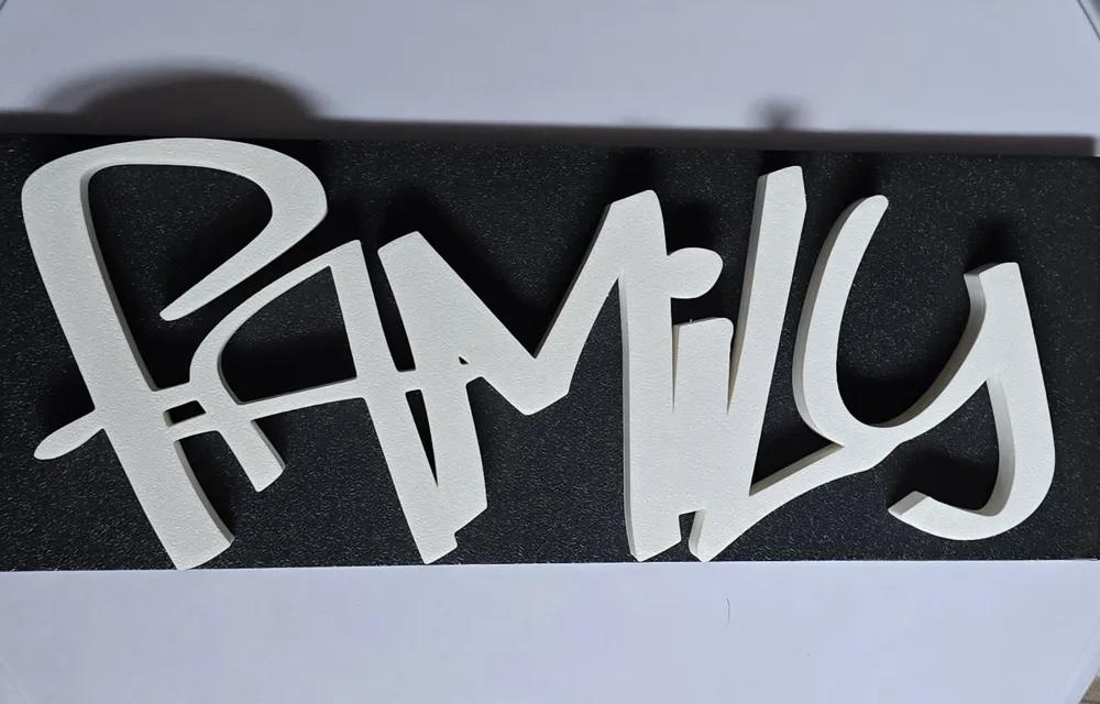 Family Graffiti Style Lettering - Free 3D Print Model - MakerWorld