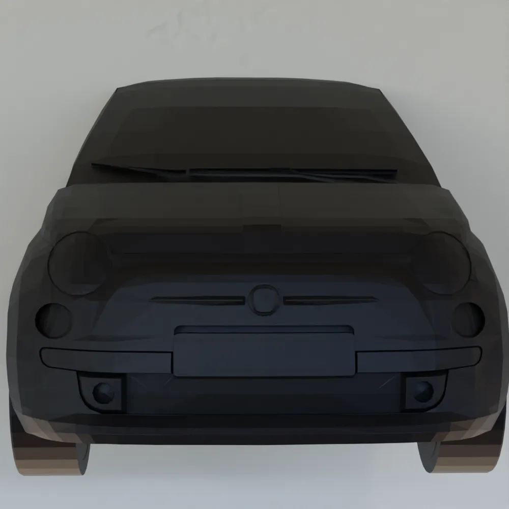 Fiat 500 Wall Art - Front View - Free 3D Print Model - MakerWorld