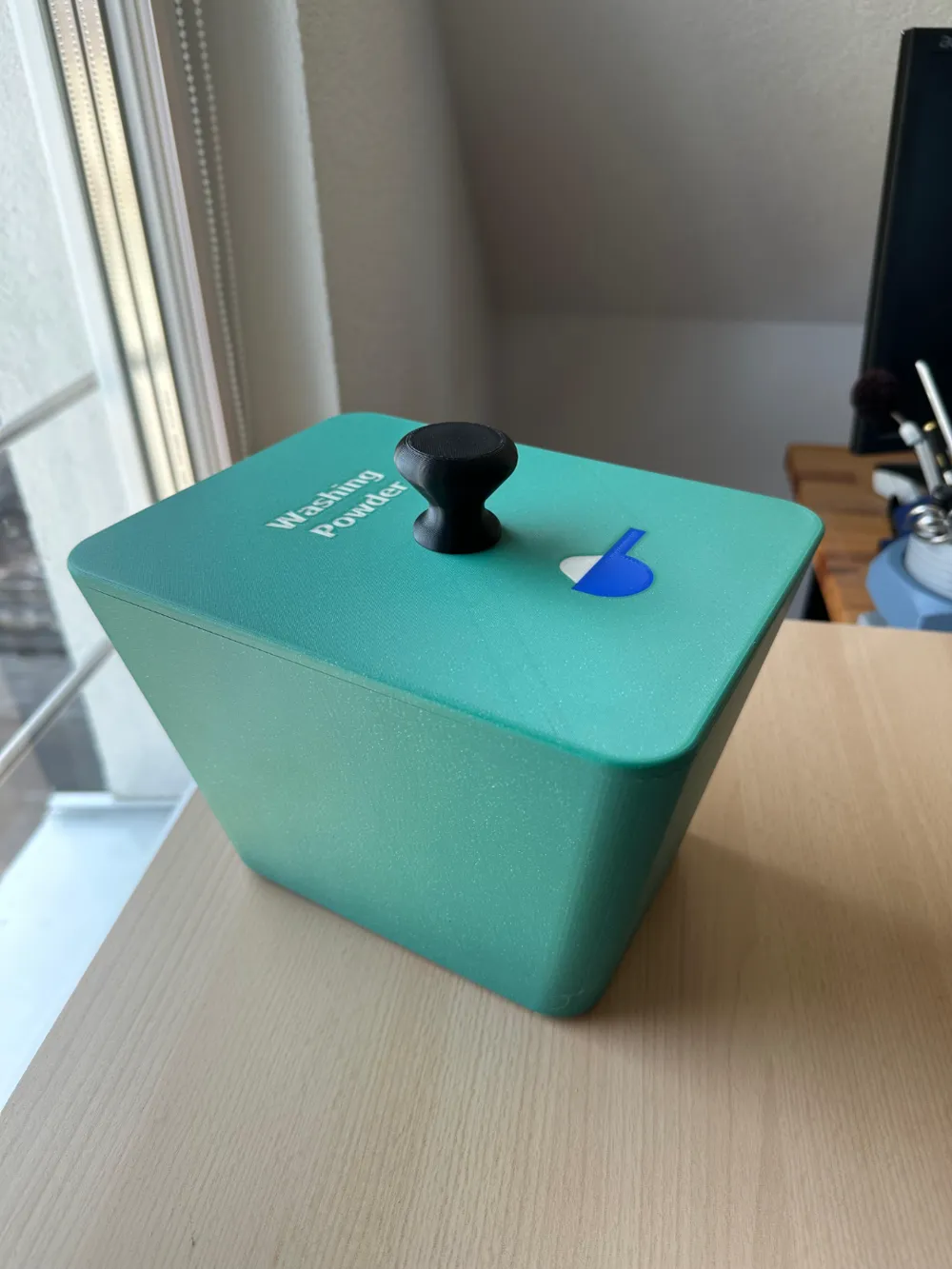 Washing Powder Storage Box With Measuring Spoon - Free 3D Print Model ...