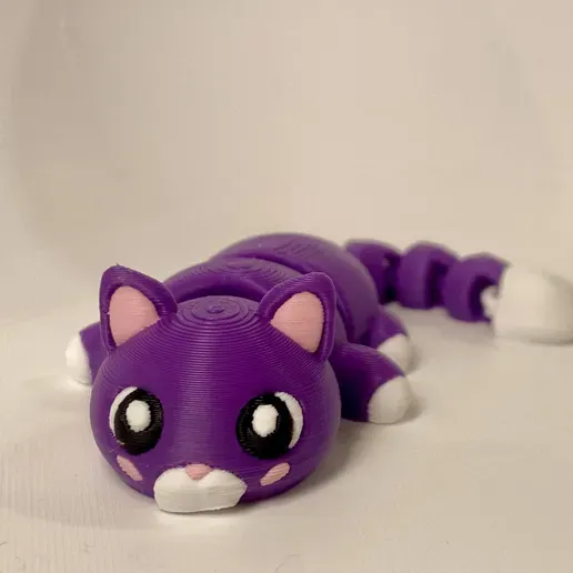 Cute Articulated Cat Flexi - Free 3D Print Model - MakerWorld