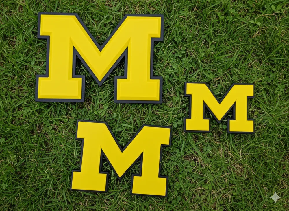 Michigan Wolverines Logo Fridge Magnet by Magna MakerWorld: Download ...