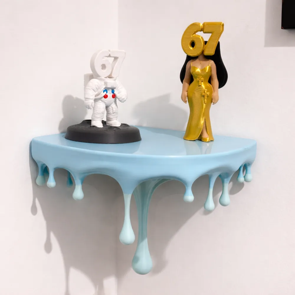 The Drip Corner - Melting style corner shelf - Free 3D Print Model ...