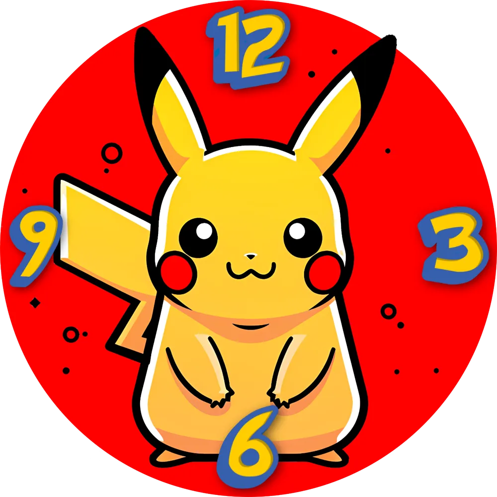 Pikachu Clock by maikol9230 - MakerWorld