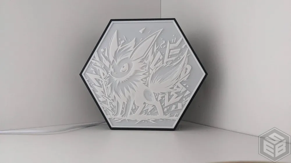 Pokemon Jolteon Hex lamp Litho - Free 3D Print Model - MakerWorld
