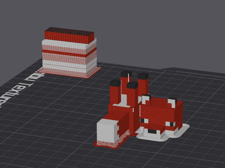 Cute Minecraft Fox (Moving Head) by Travlie - MakerWorld