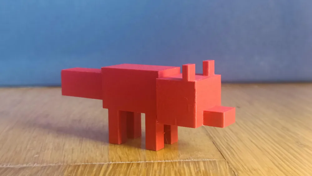 Cute Minecraft Fox (Moving Head) by Travlie - MakerWorld