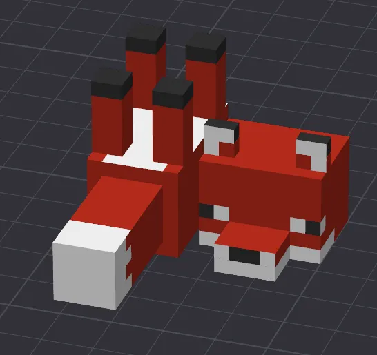Cute Minecraft Fox (Moving Head) by Travlie - MakerWorld