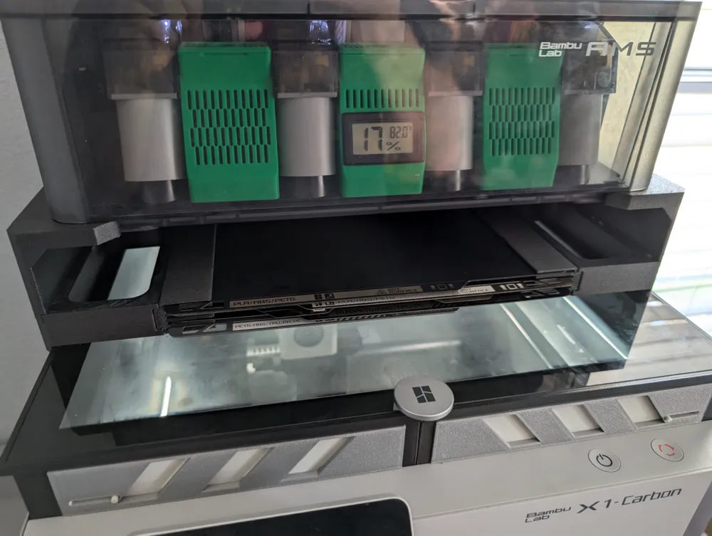 Vented Glass and AMS Riser with Plate Storage by minist3r MakerWorld ...