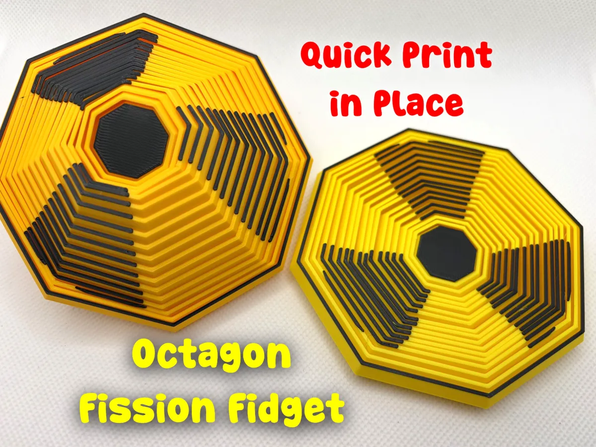 Fission Fidget Nuke Octagon Toy (Print in Place) - Free 3D Print Model ...