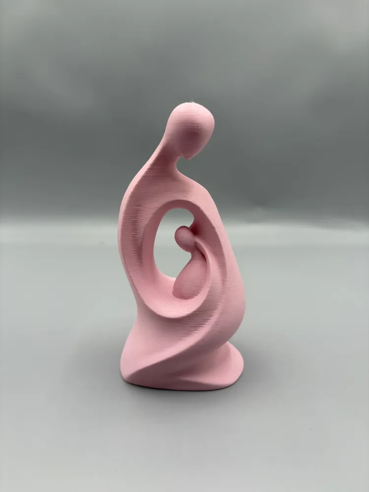 Modern Embrace Sculptural Figurine - Free 3D Print Model - MakerWorld