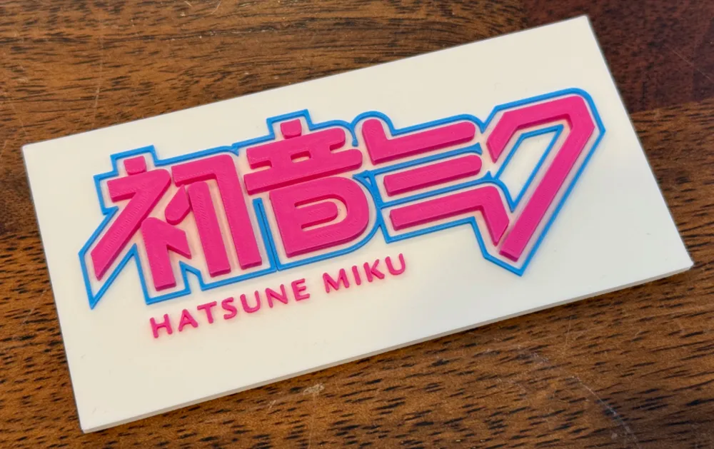 Hatsune Miku Nameplate in English and Japanese by jars99 - MakerWorld