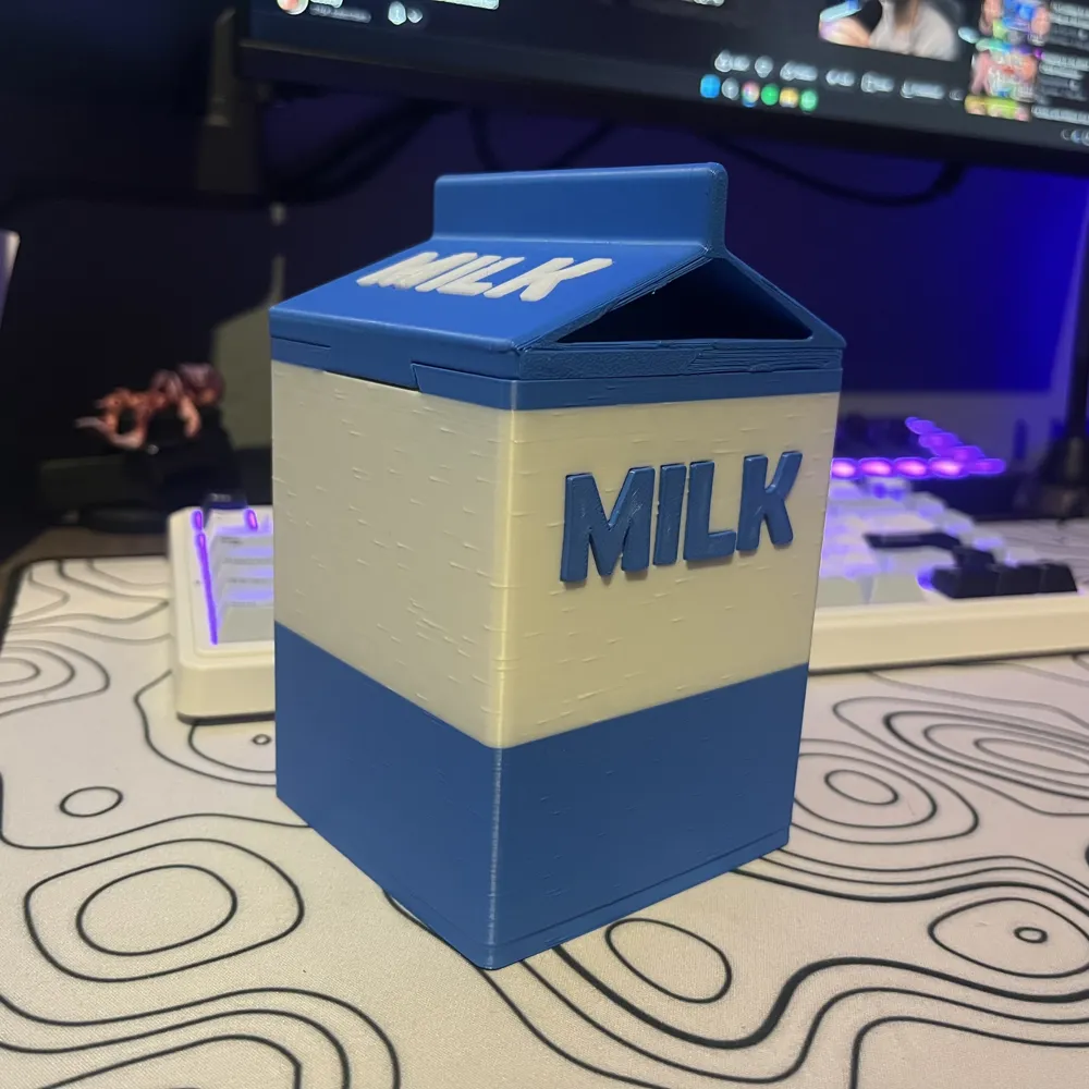 Milk Carton Display Deck Box - Free 3D Print Model - MakerWorld