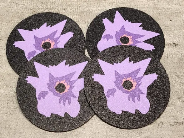 Gengar Evolution Coaster Set - Free 3D Print Model - MakerWorld