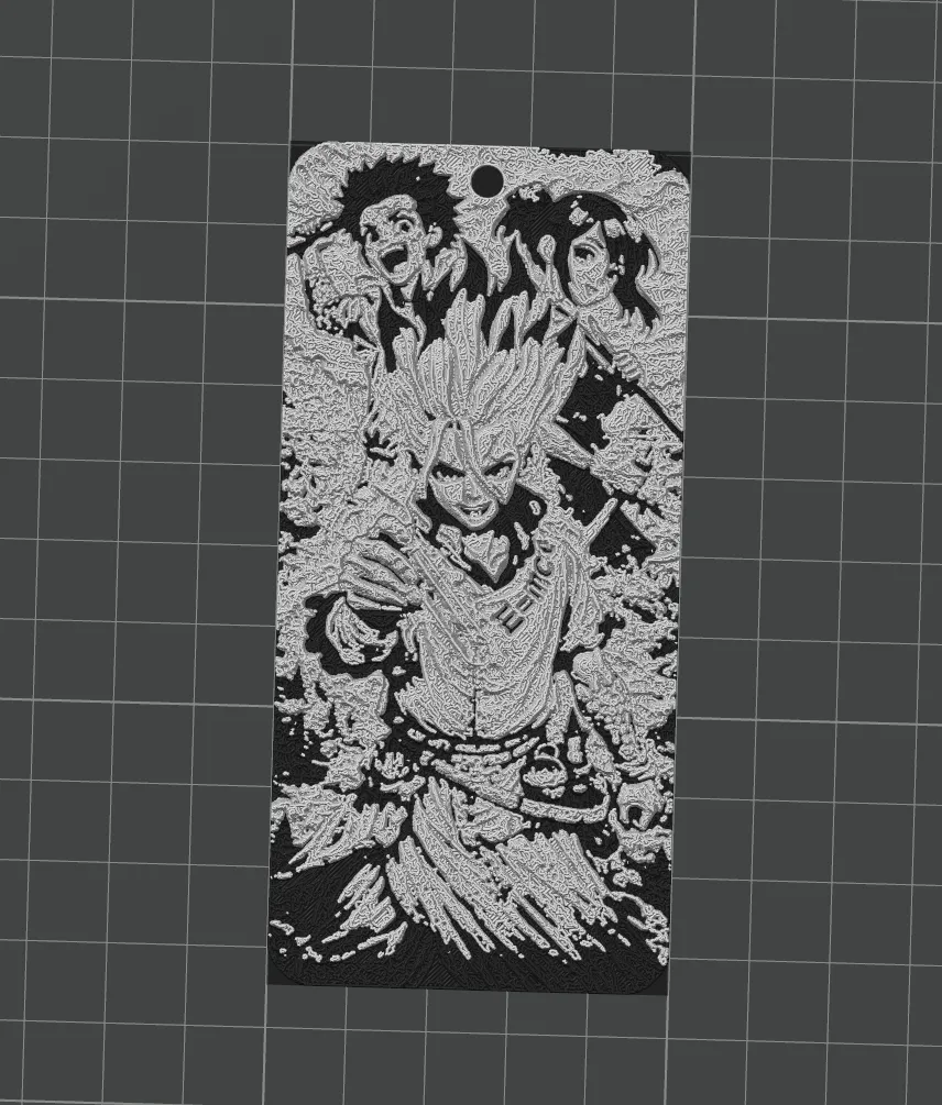 Dr Stone Bookmarker HueForge - Free 3D Print Model - MakerWorld