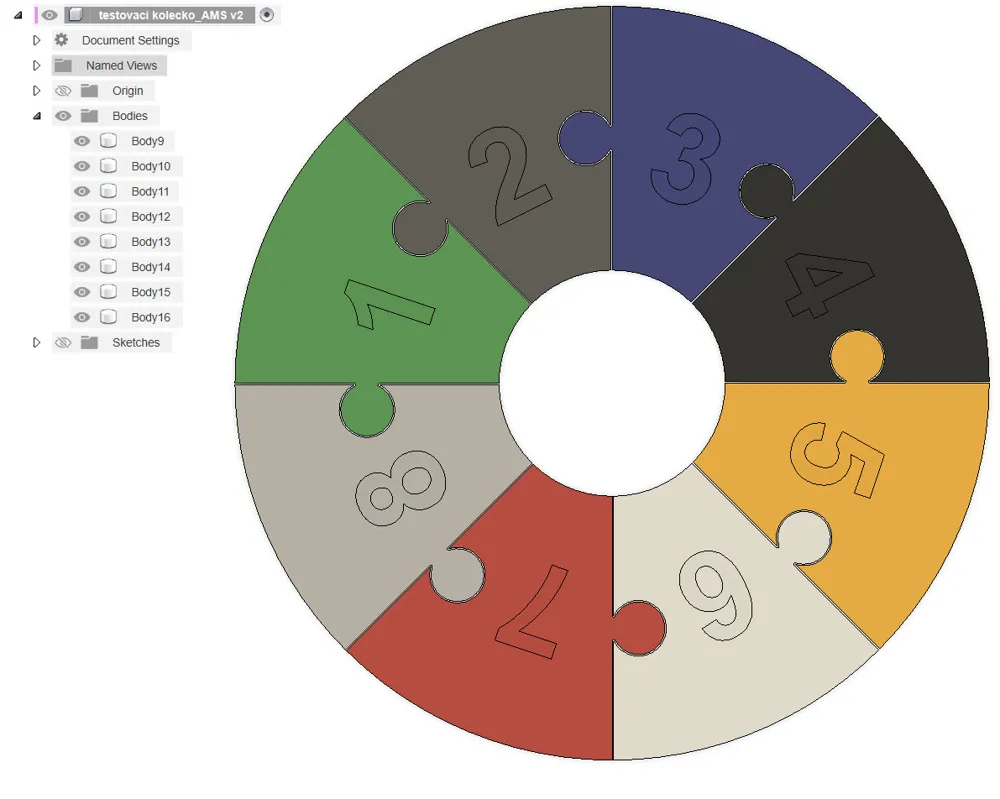 AMS TEST COLOR PUZZLE CIRCLE by JB603 - MakerWorld