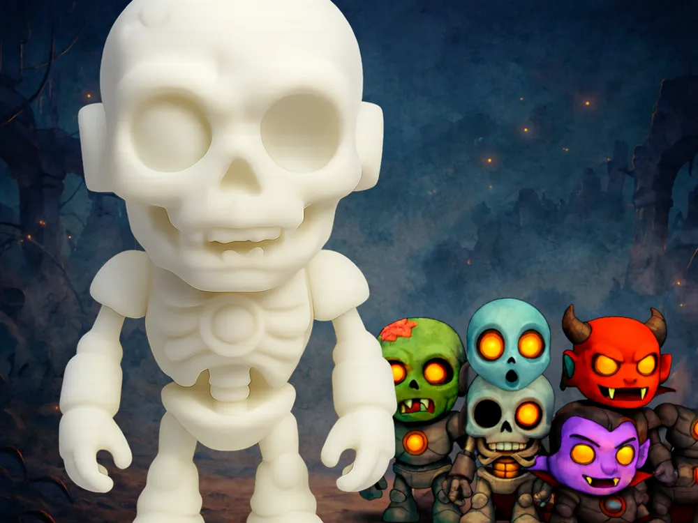 Skeleton Robot (Skele-Bot) - Free 3D Print Model - MakerWorld