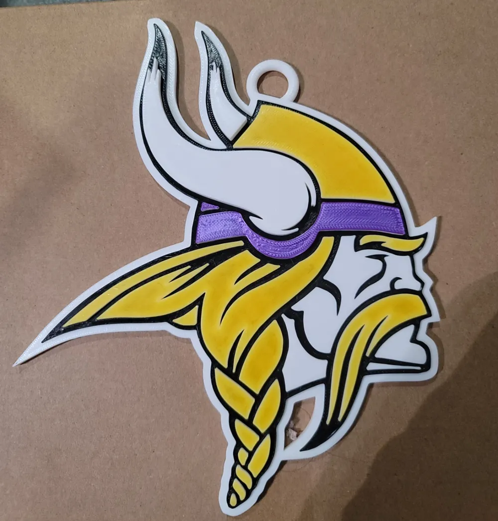 MINNESOTA VIKINGS 3D LOGO 180MM SERIES by mercadogarzasMakerWorld ...