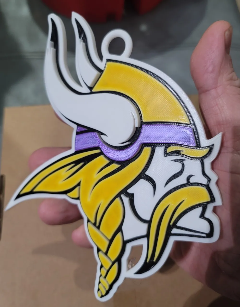 MINNESOTA VIKINGS 3D LOGO 180MM SERIES by mercadogarzas - MakerWorld
