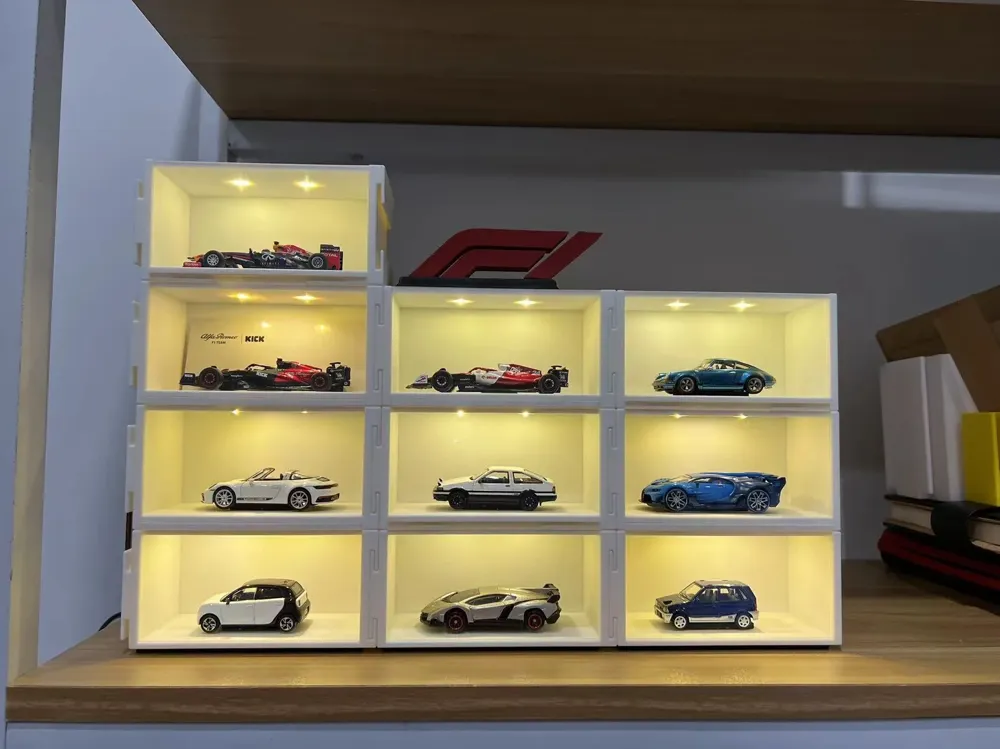 1:64 Scale Model Display Case Stand - with Lights by GL MakerWorld ...