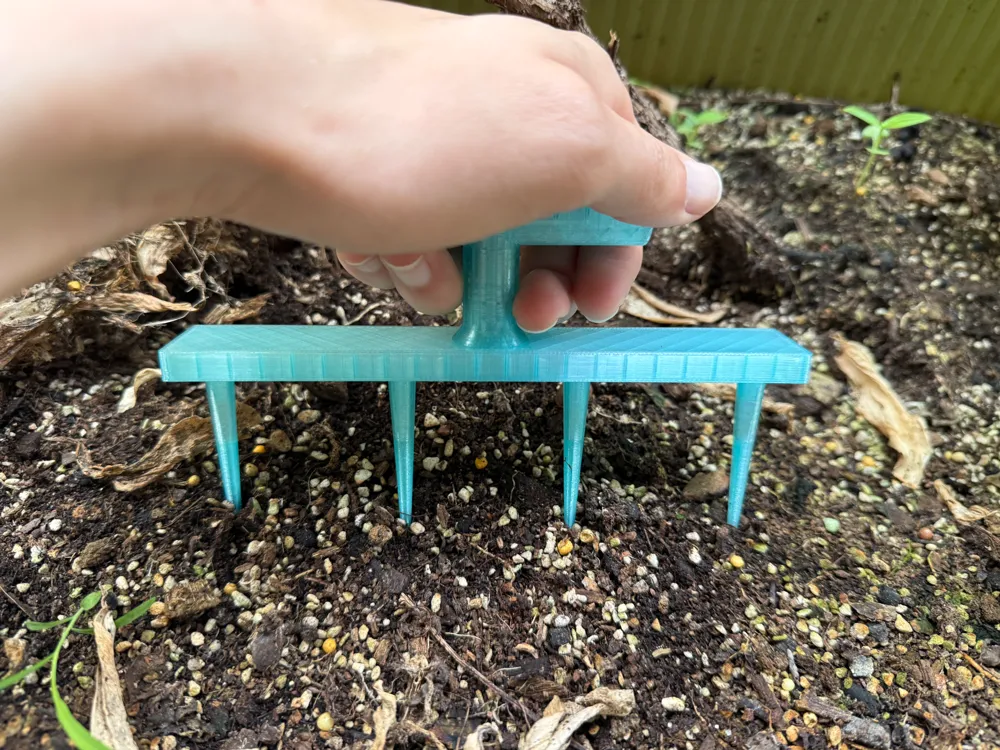 Garden Seeding Dibber (Multi-spacing) - Free 3D Print Model - MakerWorld