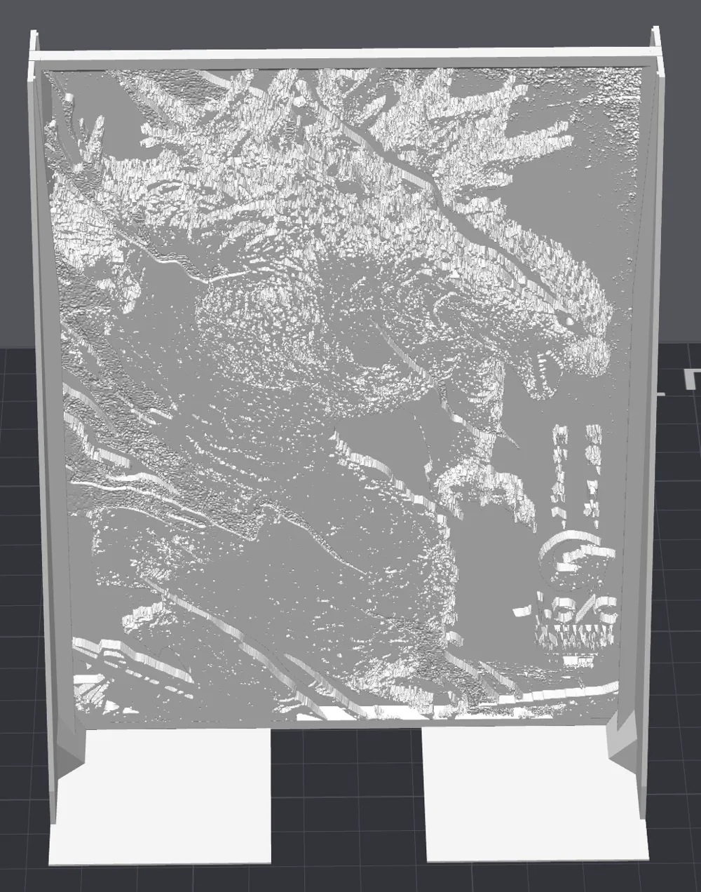 Godzilla Lithophane Fixed Frame by MoJoJoJo_IV - MakerWorld