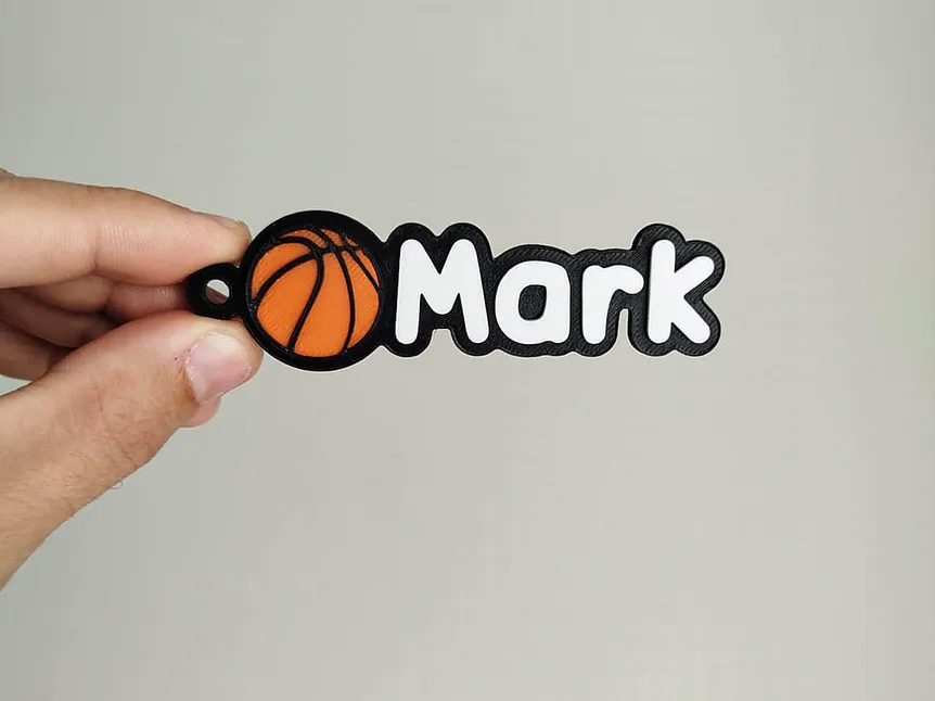 Basketball name tag - Mark by 3D Creator Labs MakerWorld: Download Free ...
