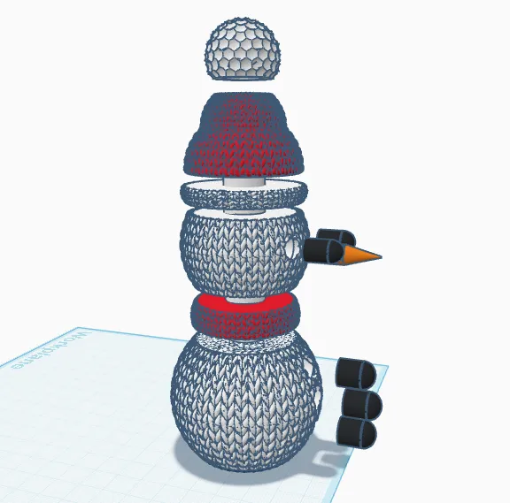 Buildable Knitted Snowman Remixed by Chess&Jesus - MakerWorld