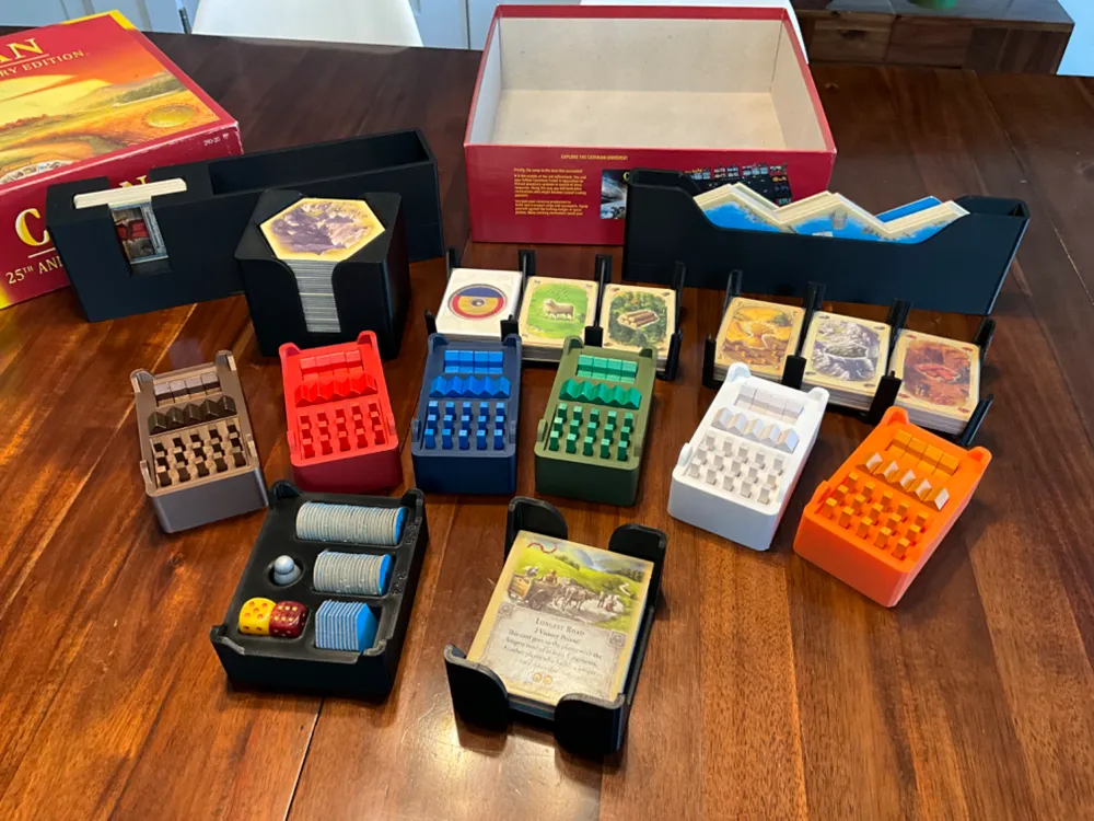 Catan 25th Anniversary Edition Organizer / Insert - Free 3D Print Model ...
