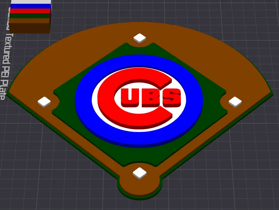 Chicago Cubs Stadium Logo Plaque by EKardiacG - MakerWorld