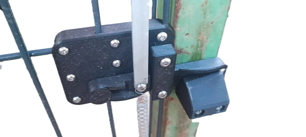Simple Gate Latch with Pin Lock - Free 3D Print Model - MakerWorld