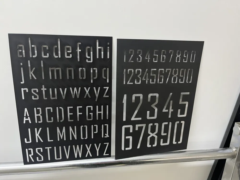 Stencil Alphabet & Numbers by Monospace - MakerWorld