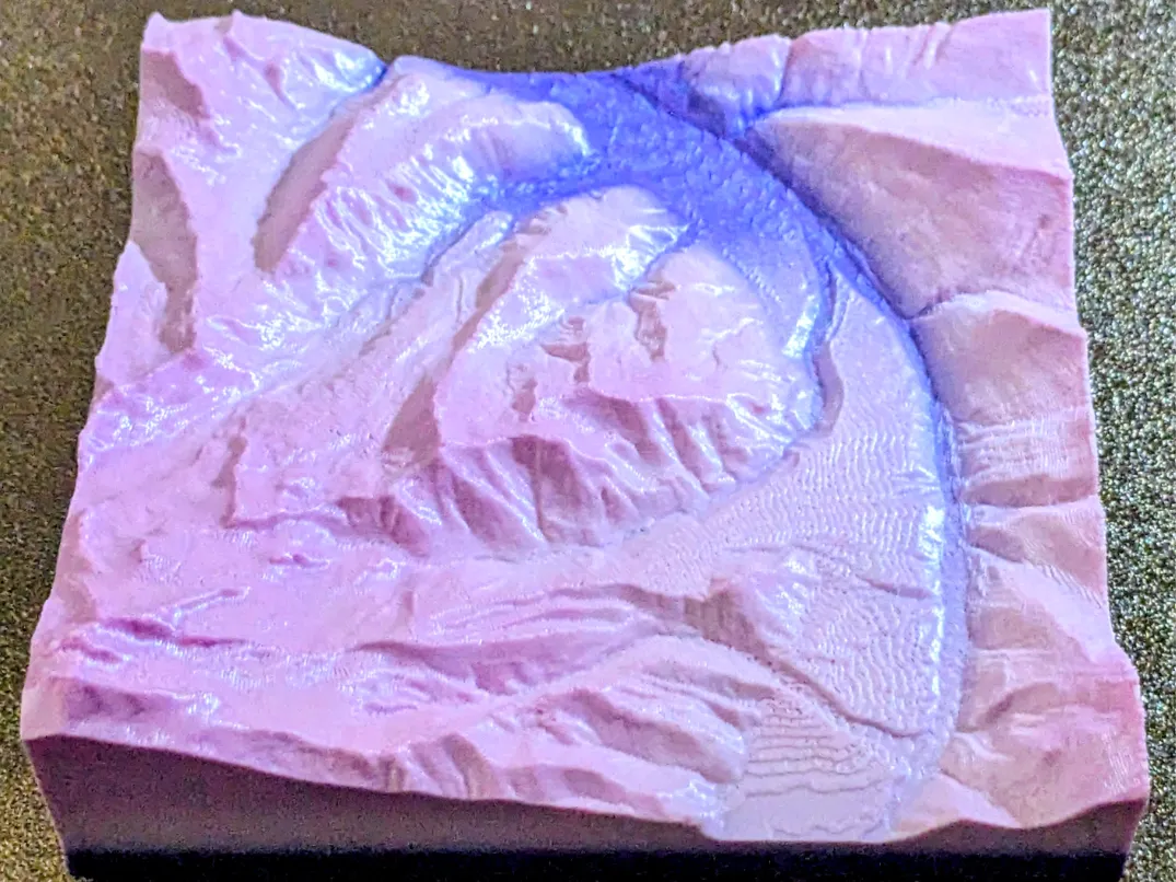 Glacier Peak Elevation Depth Map Terrain to 3D by PILED3D MakerWorld ...