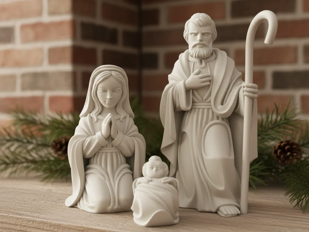 Classic Nativity Scene Sculpture Set - Free 3D Print Model - MakerWorld