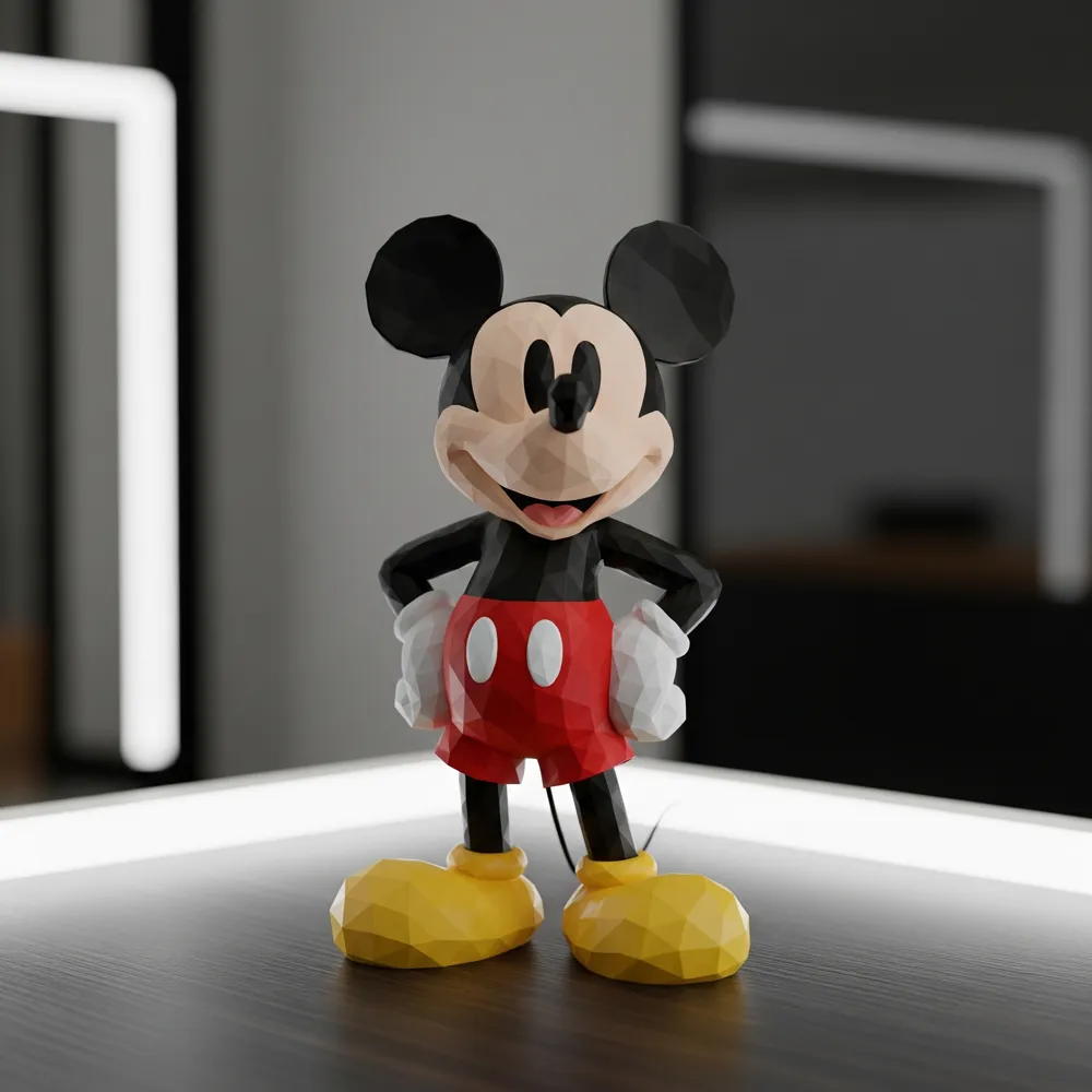 Mickey mouse Topolino Low poly - Free 3D Print Model - MakerWorld