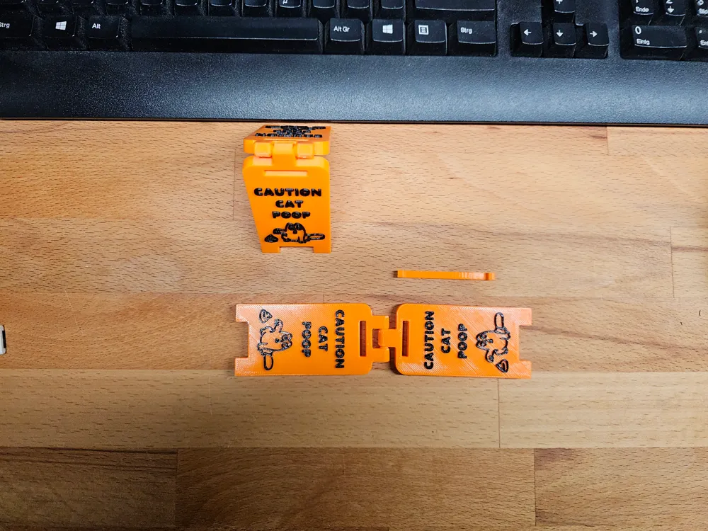 Caution Cat Poop Sign by chrismaddahl - MakerWorld