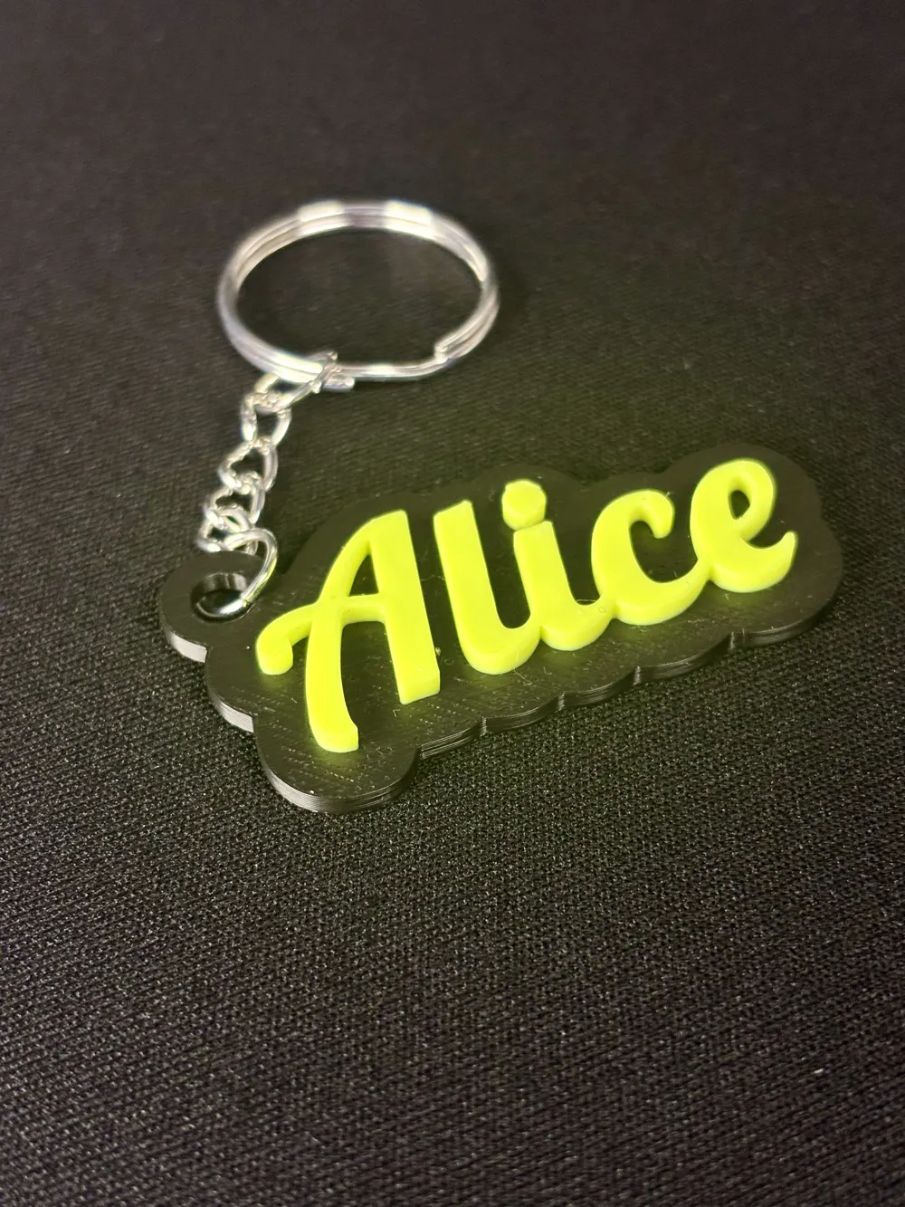 Custom Name user friendly–Parametric Text Keyring - Free 3D Print Model ...